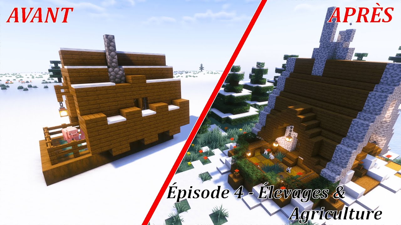 Transformation Minecraft : Village Des Neiges #4 - Élevage et ...