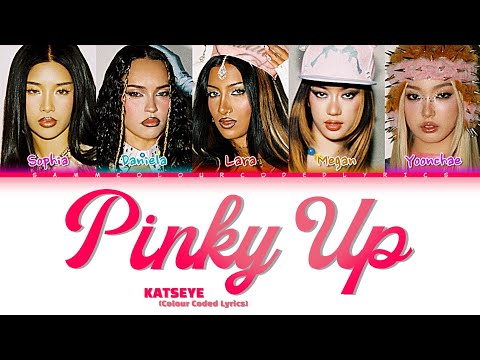 KATSEYE 'PINKY UP' (CLEAN EDIT) (COLOUR CODED LYRICS ENG)