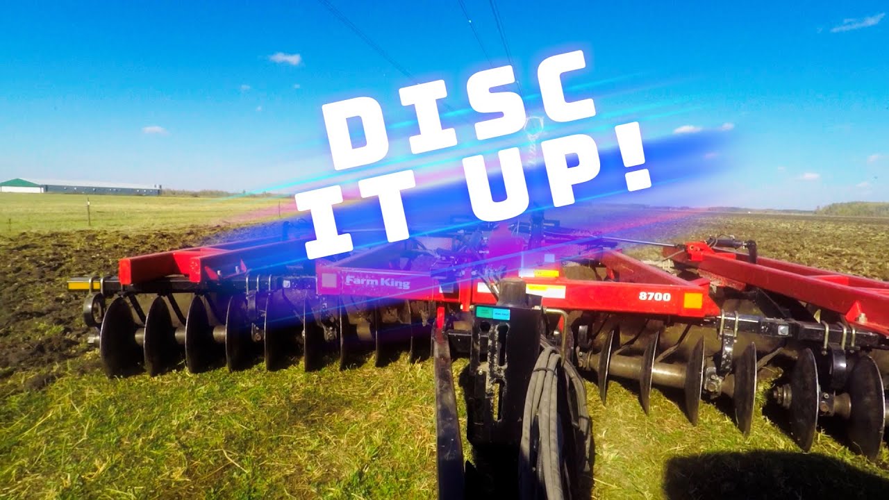 Discing the old Oat field - YouTube