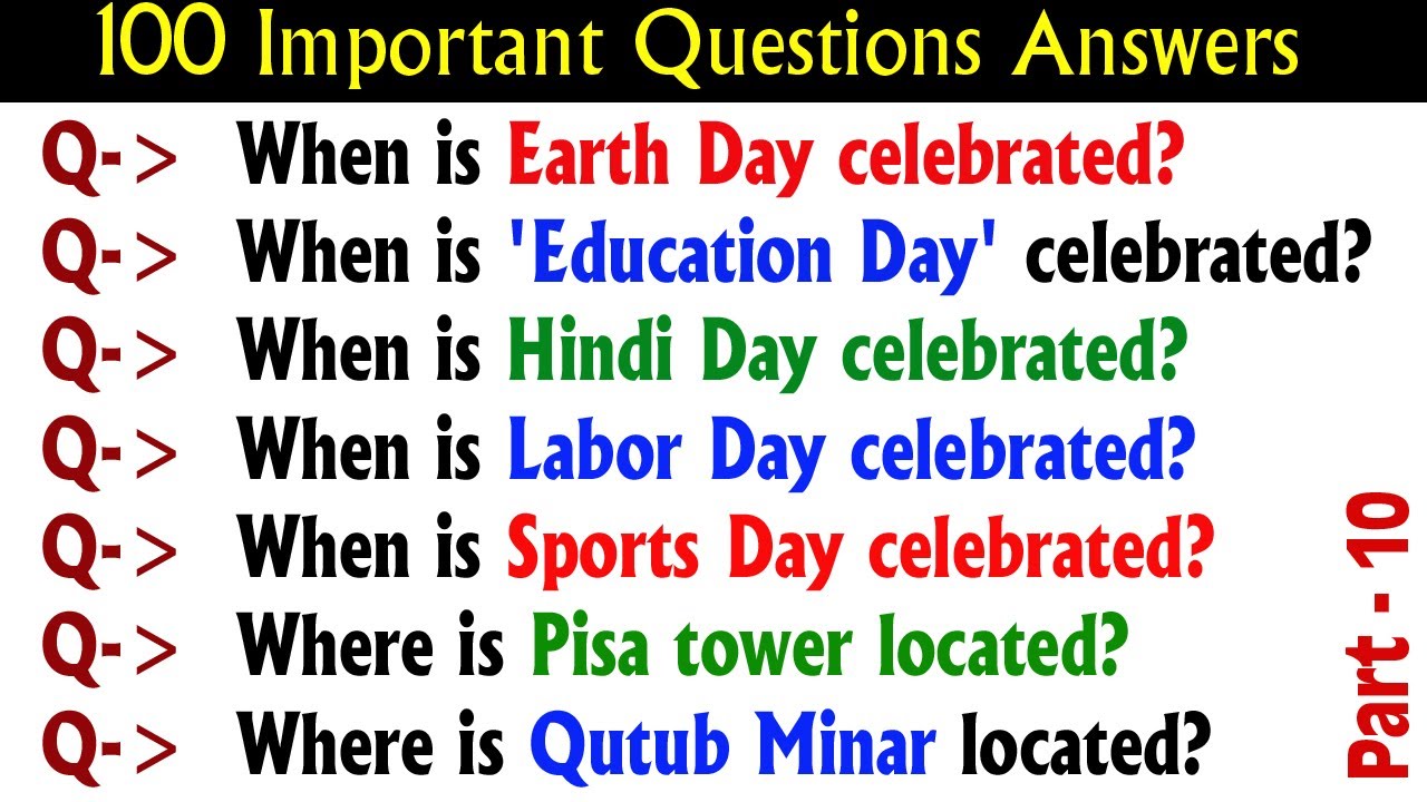 100 GK General Knowledge Questions and Answers for India Exams | GK ...