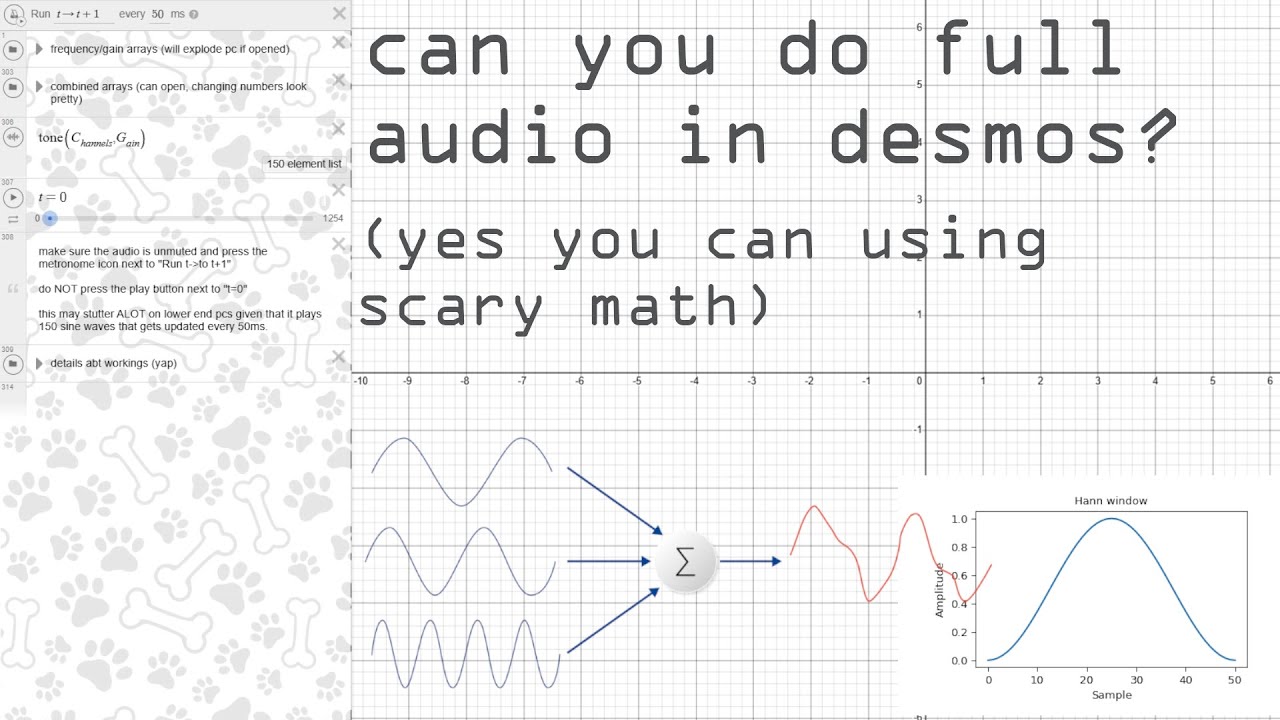 can you play music in desmos? (yes) - YouTube