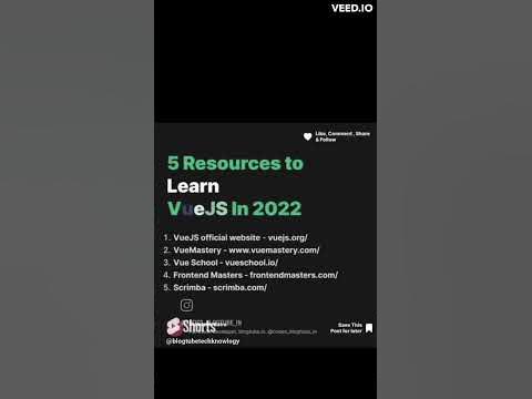 5 resources to learn VueJS #vuejs #javascript #frontend #frontenddeveloper #coding 1 - YouTube