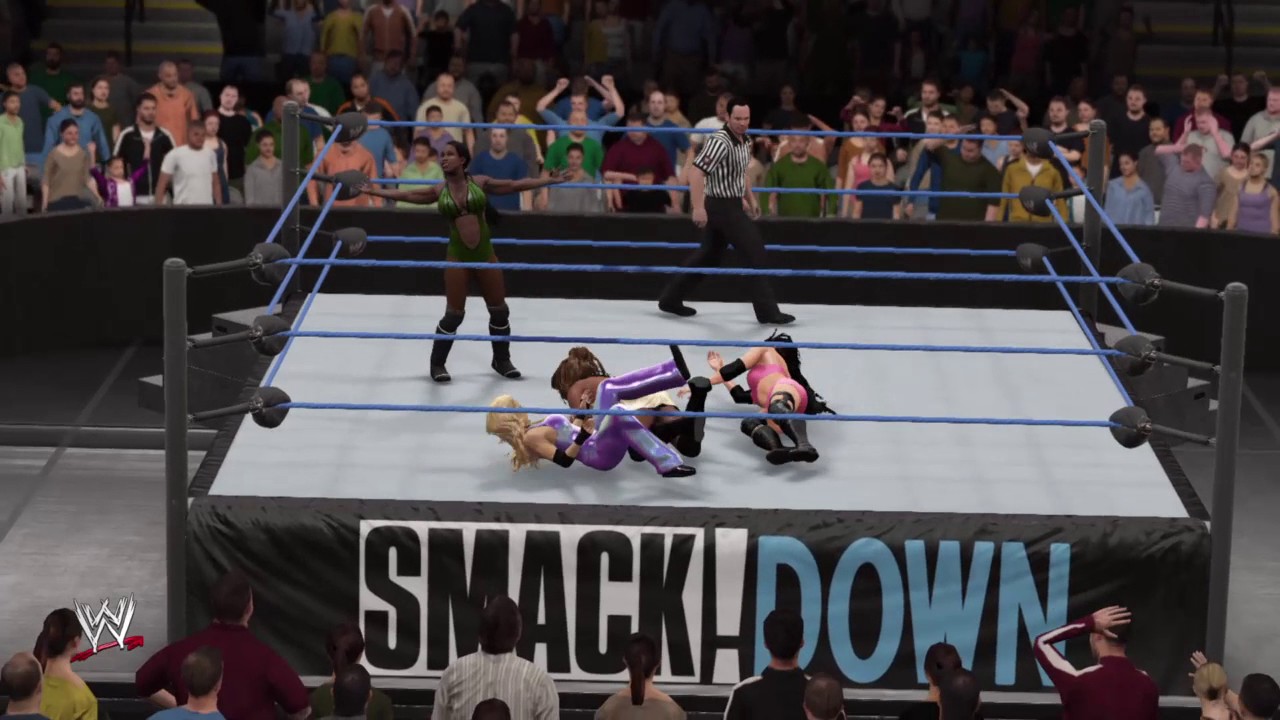 WWE 2K17 Jacqueline vs Trish Stratus vs Victoria vs Jazz - YouTube