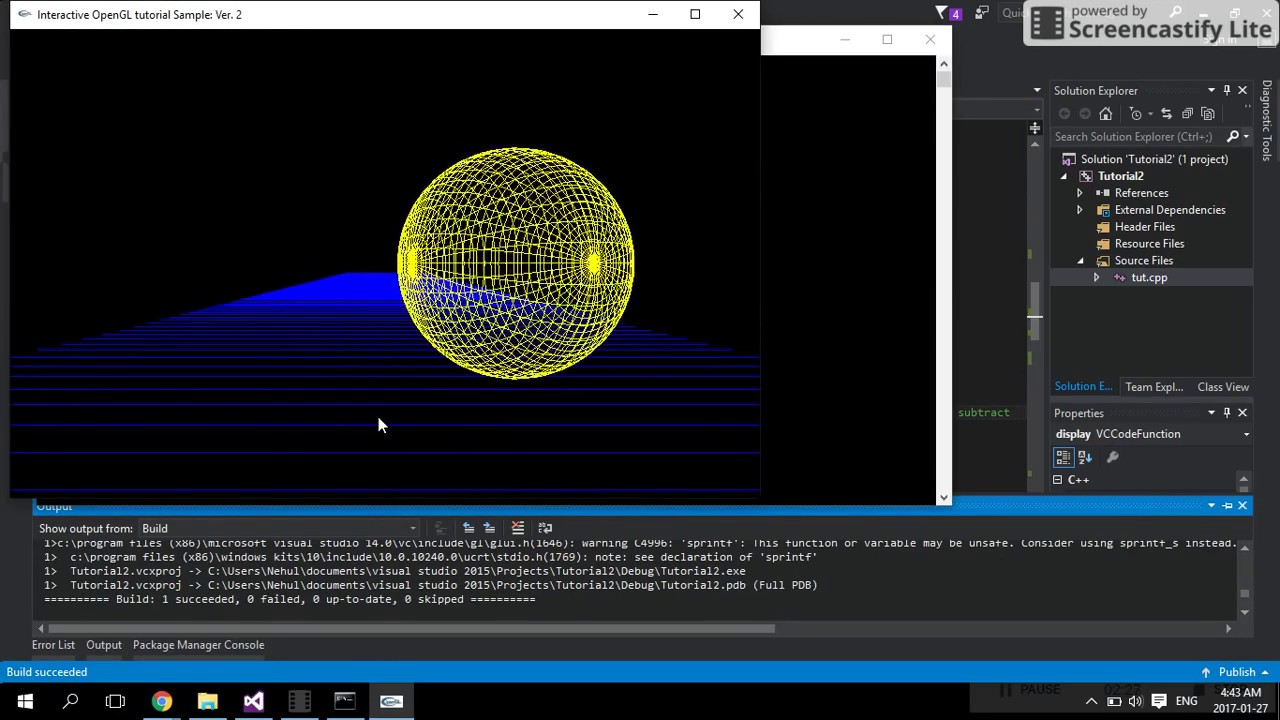 Capabilities Of FreeGlut in VS2015 C++ - YouTube