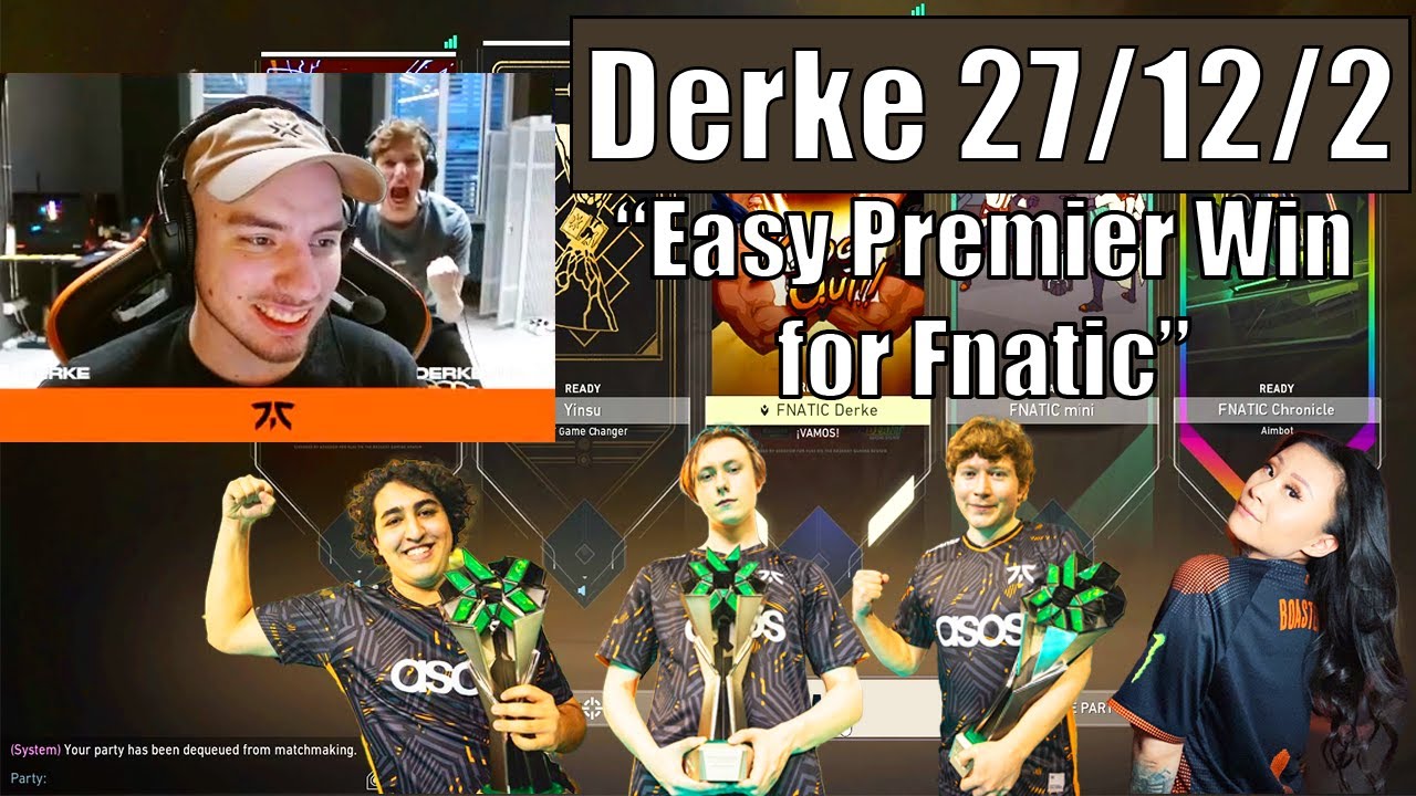 Fnatic Derke Playing Premier With Alfajer, Chronicle, Mini & Yinsu | In ...