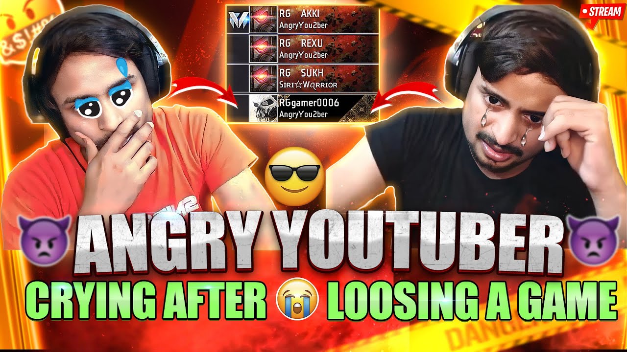 RG GAMER THE ANGRY YOUTUBER CRY😭😭 AFTER LOOSING A GAME @RGGamerLive VS ...