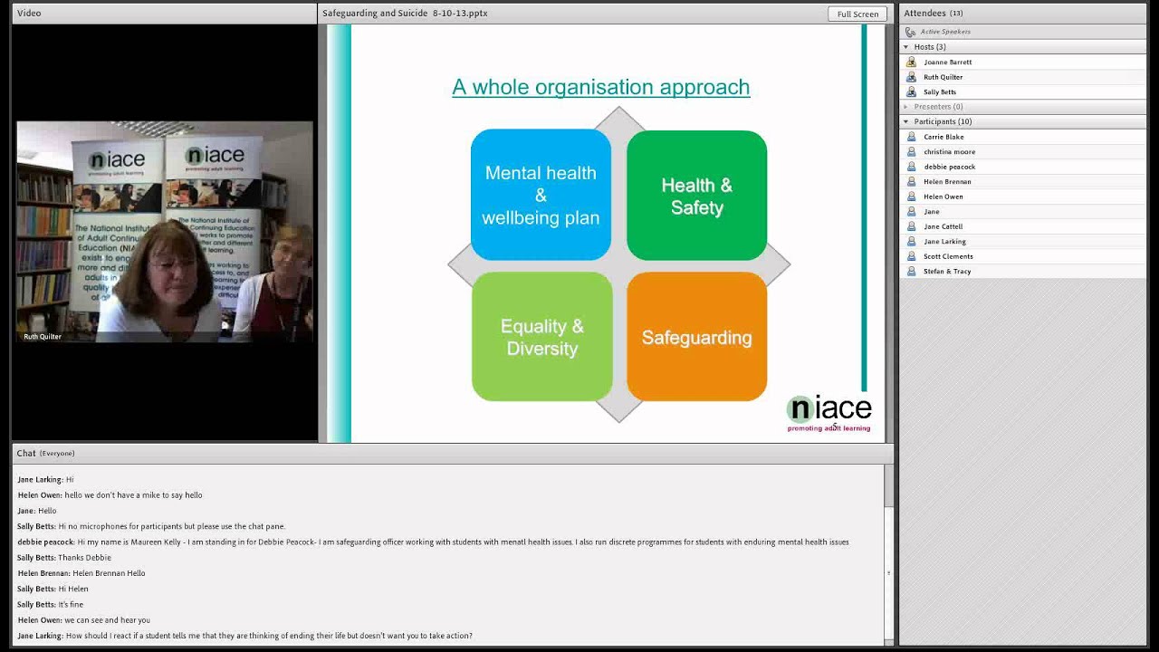 Safeguarding and Suicide webinar from NIACE - YouTube