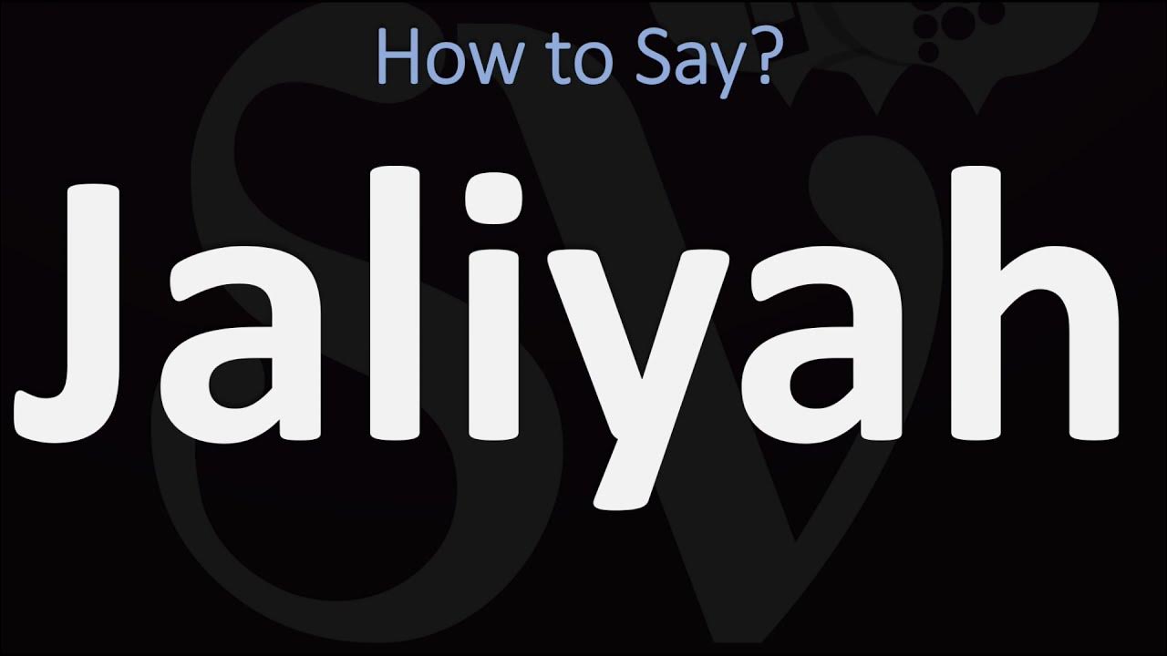 How to Pronounce Jaliyah? (CORRECTLY) - YouTube