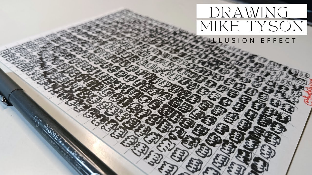 Drawing #85: Mike Tyson | Stunning Ink Pen Illusion Drawing | 100% Hand ...