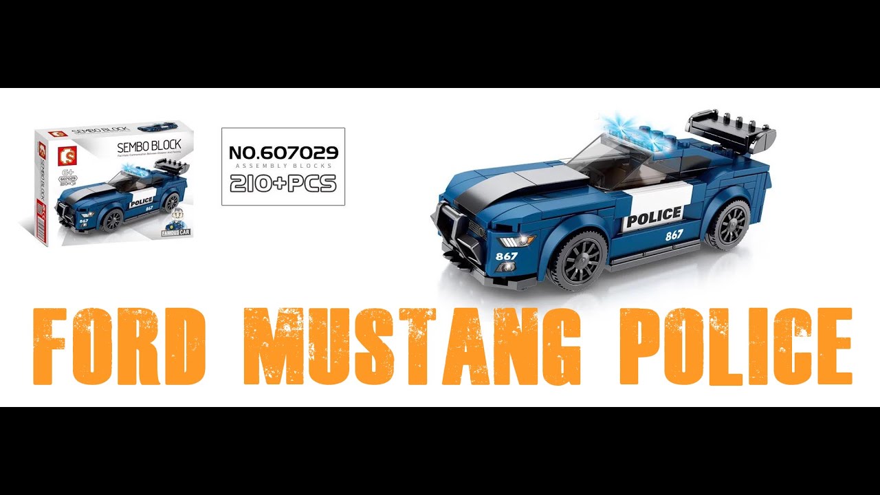 LEGO Ford Mustang Police Sembo block - Lego Police Car - Brick Builder ...