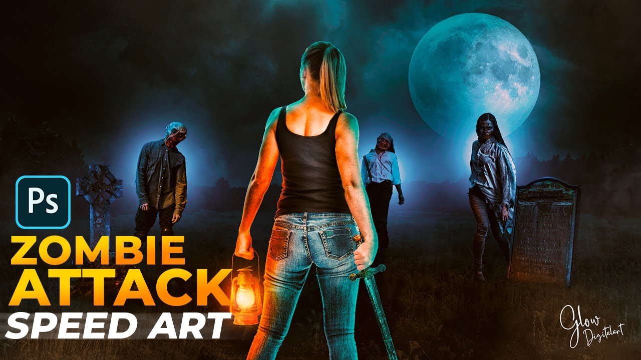 Zombie Attack | Photoshop Manipulation Speed Art Tutorial - YouTube