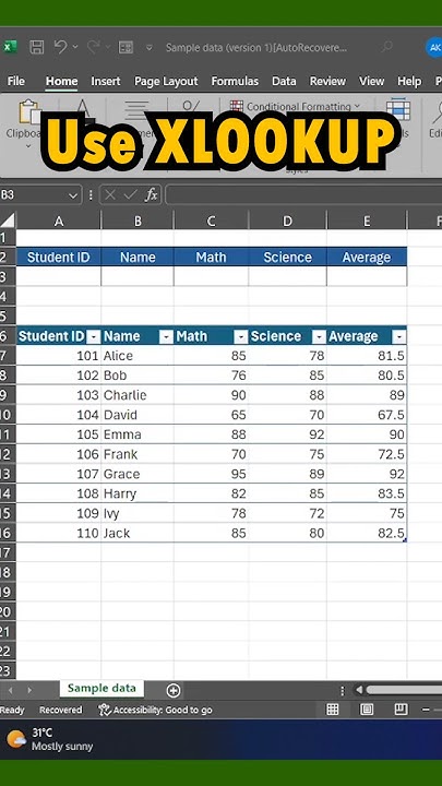 XLOOKUP function in Excel Tutorial #excel #exceltips #xlookup - YouTube