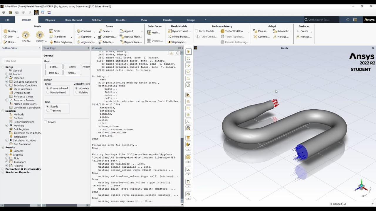 Flow through pipes (complex geometry) CFD Analysis - YouTube