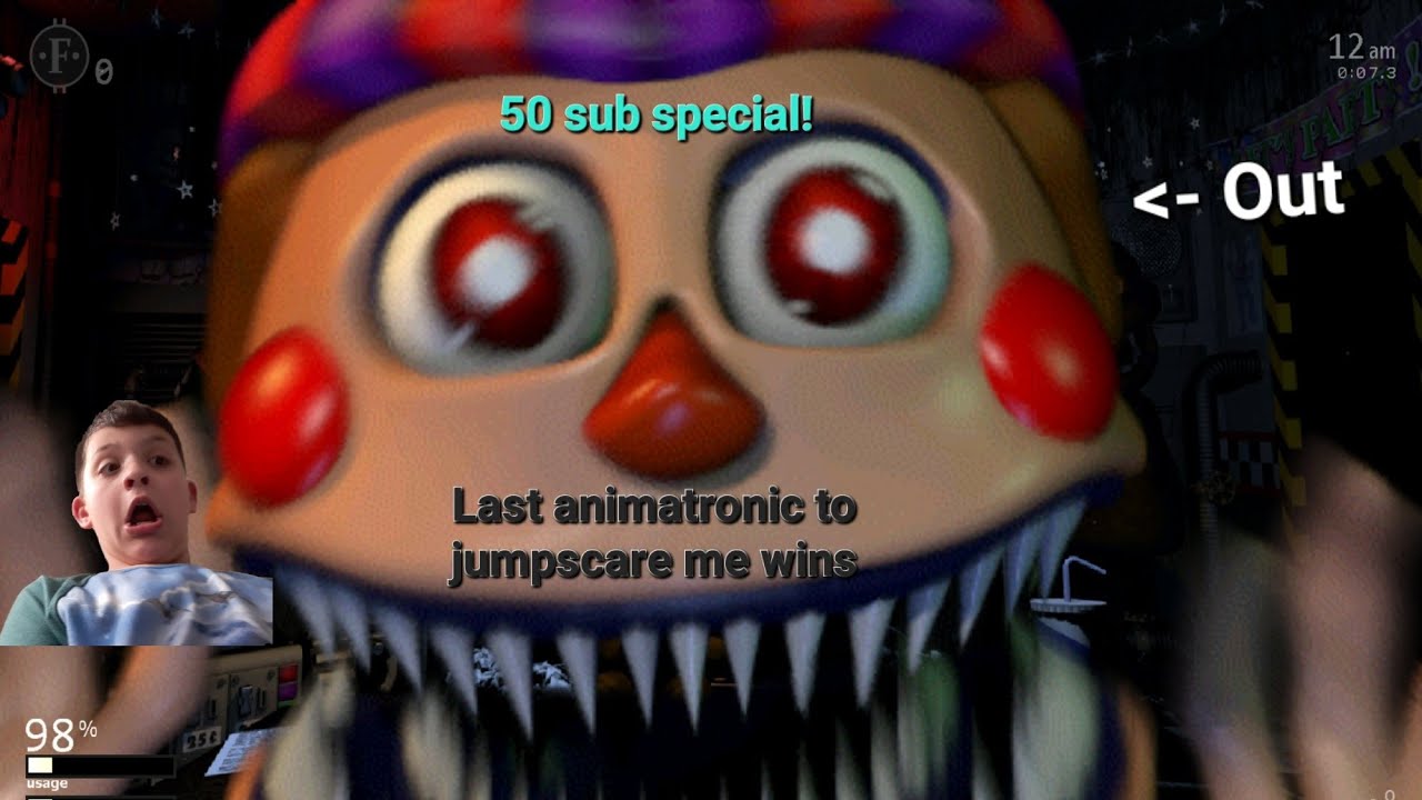 50 SUB SPECIAL! Last ucn animatronic to jumpscare me wins. - YouTube