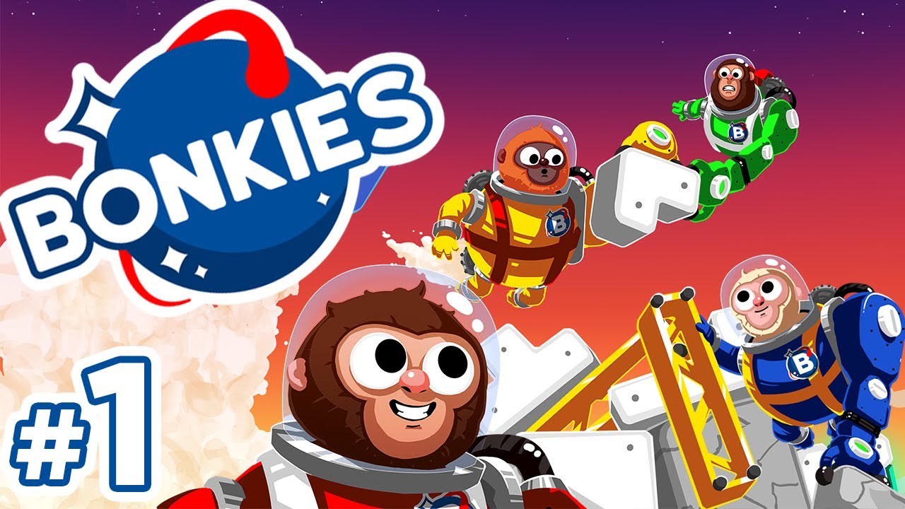 Bonkies - #1 - ROCKET MONKEY ROBOTS! (4-Player Gameplay) - YouTube