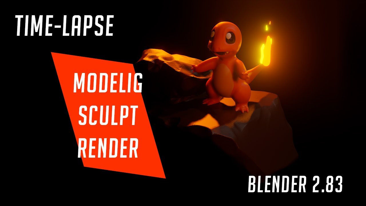 3D Sculpting Charmander - Blender 2 83 - Time Lapse - YouTube
