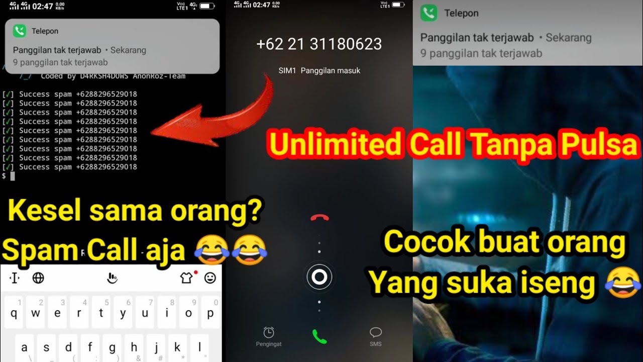 SCRIPT TERMUX SPAM CALL 100 % WORK ☑️ ~ TUTORIAL TERMUX PEMULA - YouTube