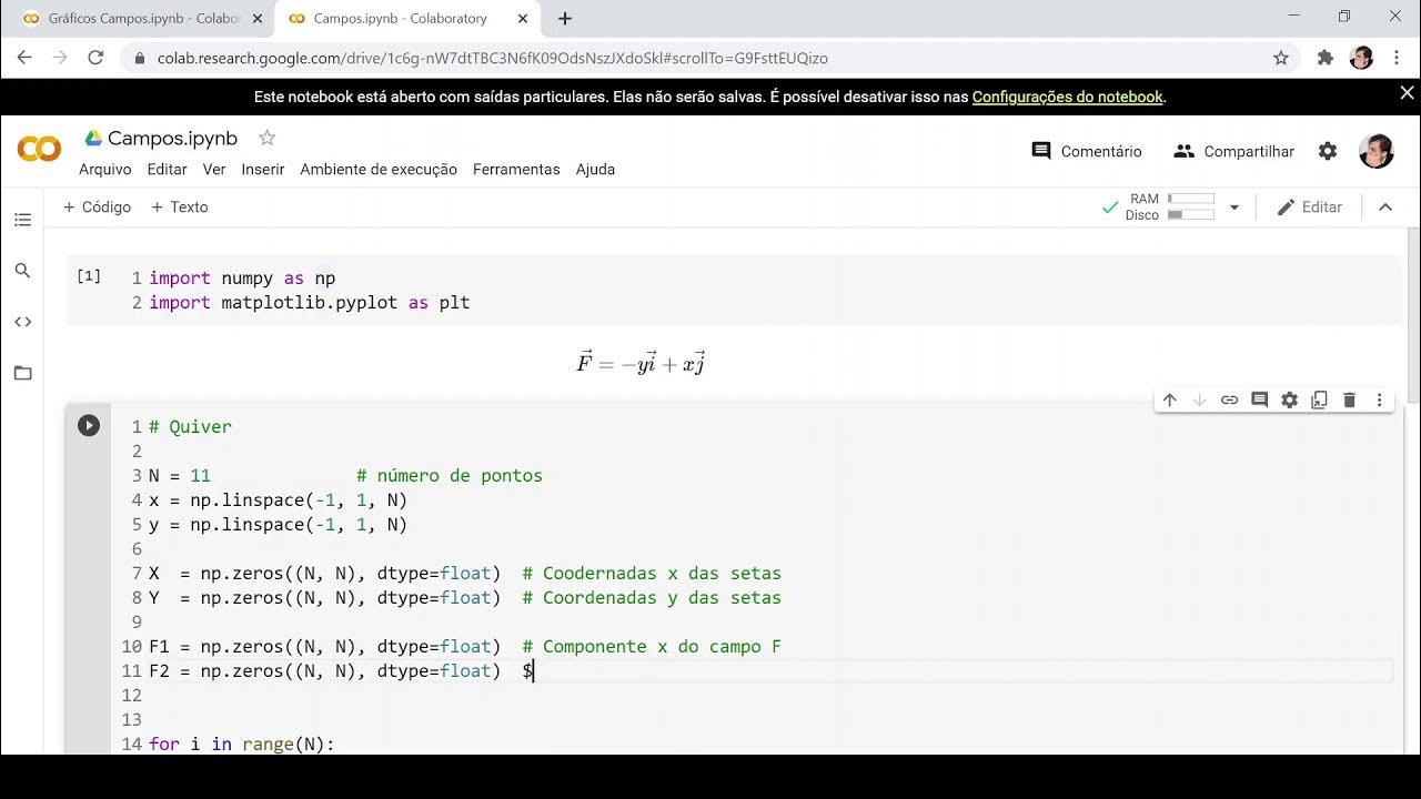 Traçado de campos vetoriais no Python - YouTube