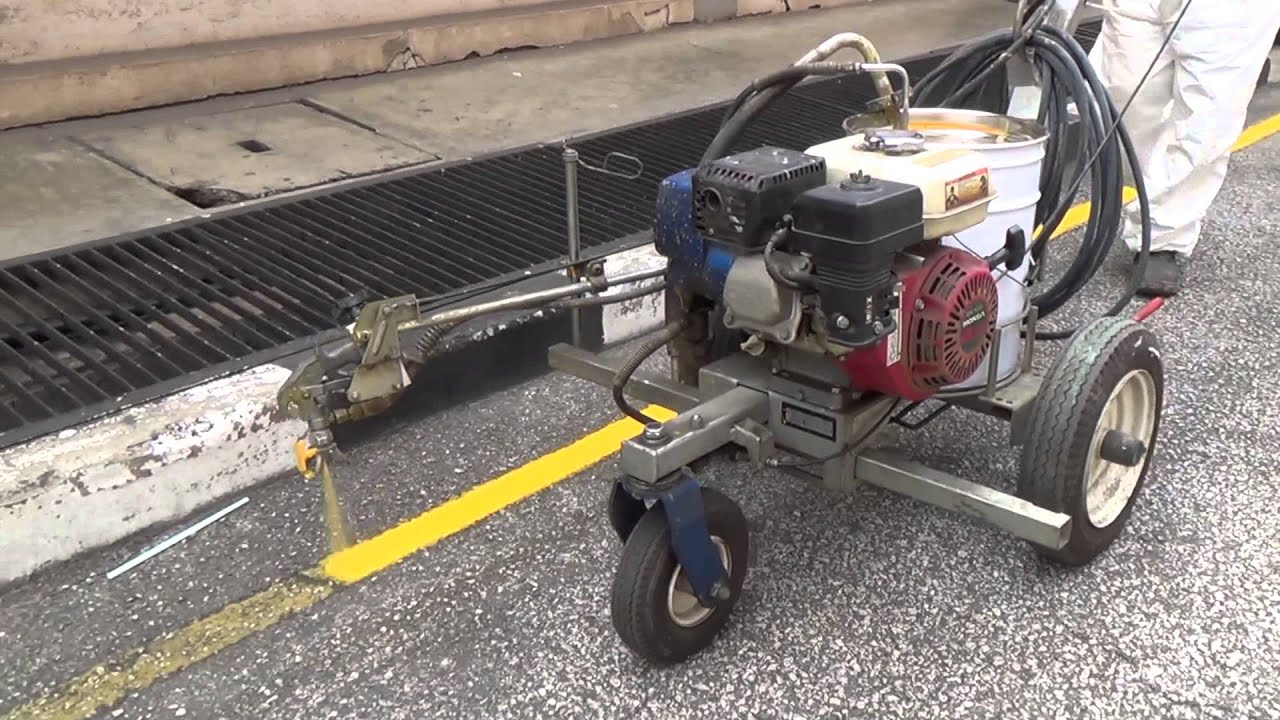 Paint Demonstration: Water Based Road Marking - YouTube