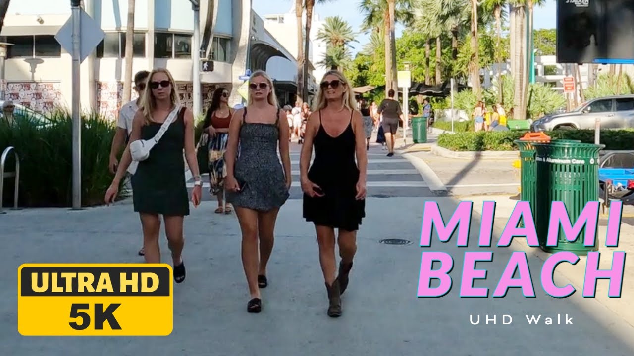 MIAMI BEACH Walk 4k, South Beach - YouTube