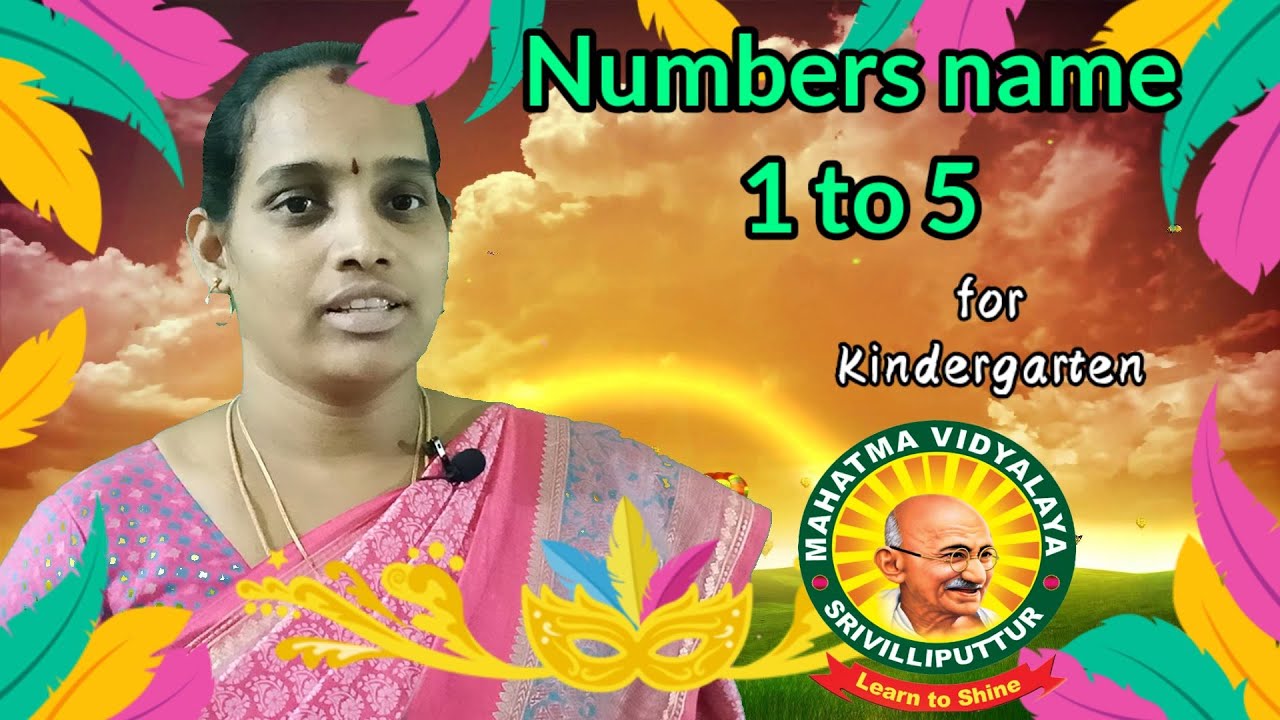 UKG - Numbers name 1 to 5 - YouTube