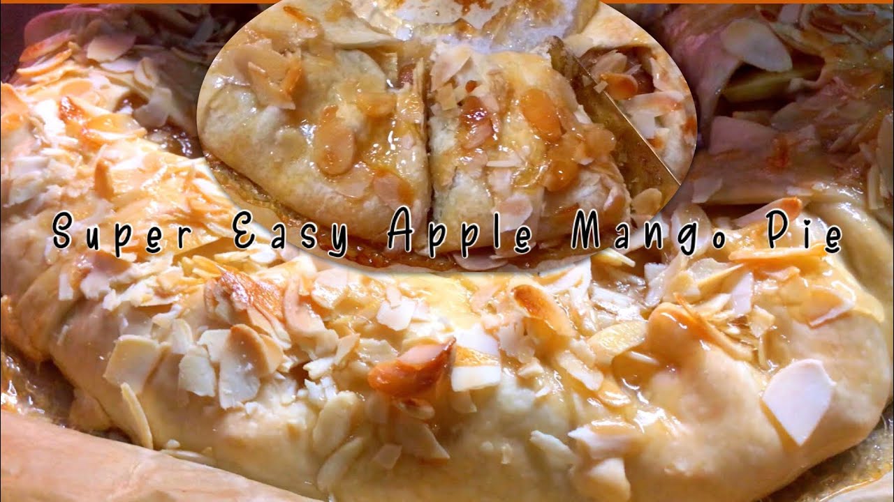 How to make APPLE MANGO FLIP OVER PIE / easy recipe - YouTube