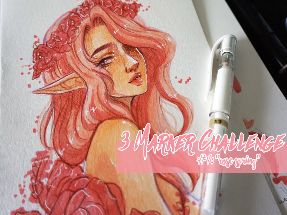 3 Marker Challenge | Rose Spring - YouTube