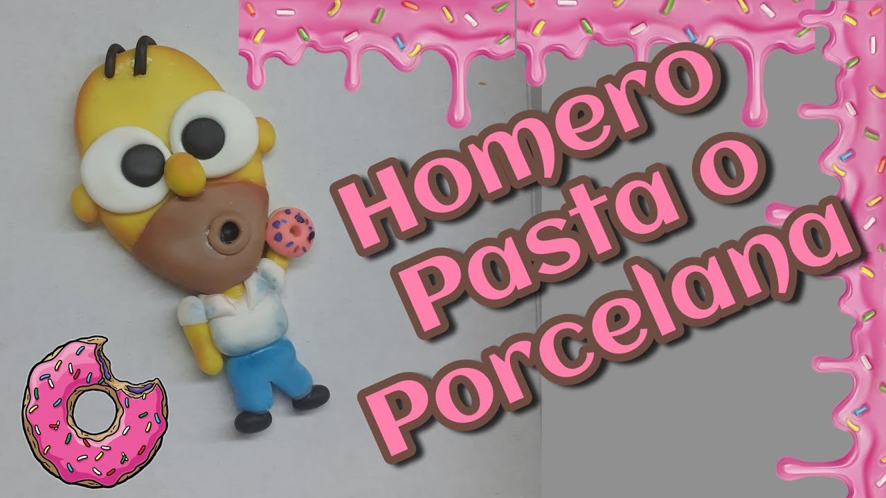 Como Hacer a Homero Simpson en Pasta Flexible o Porcelana Fría. llavero ...