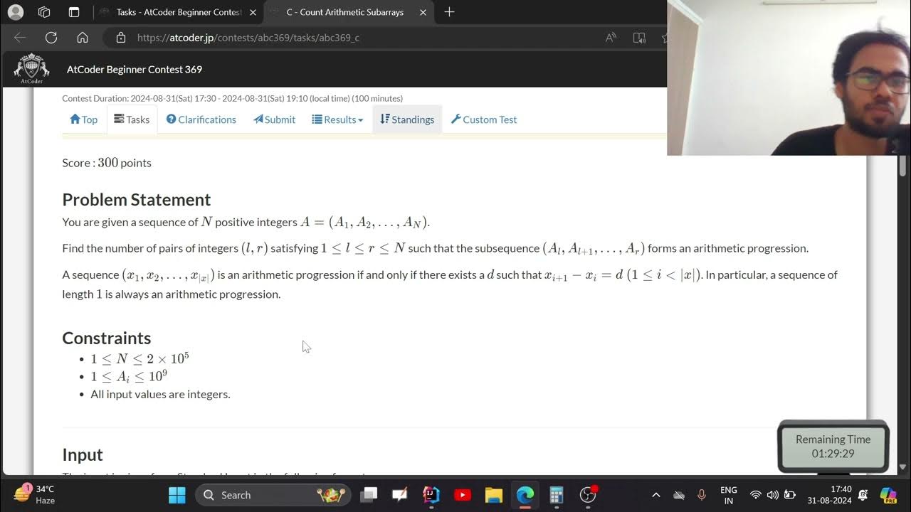 Atcoder Beginner Contest 369 | Screencast - YouTube