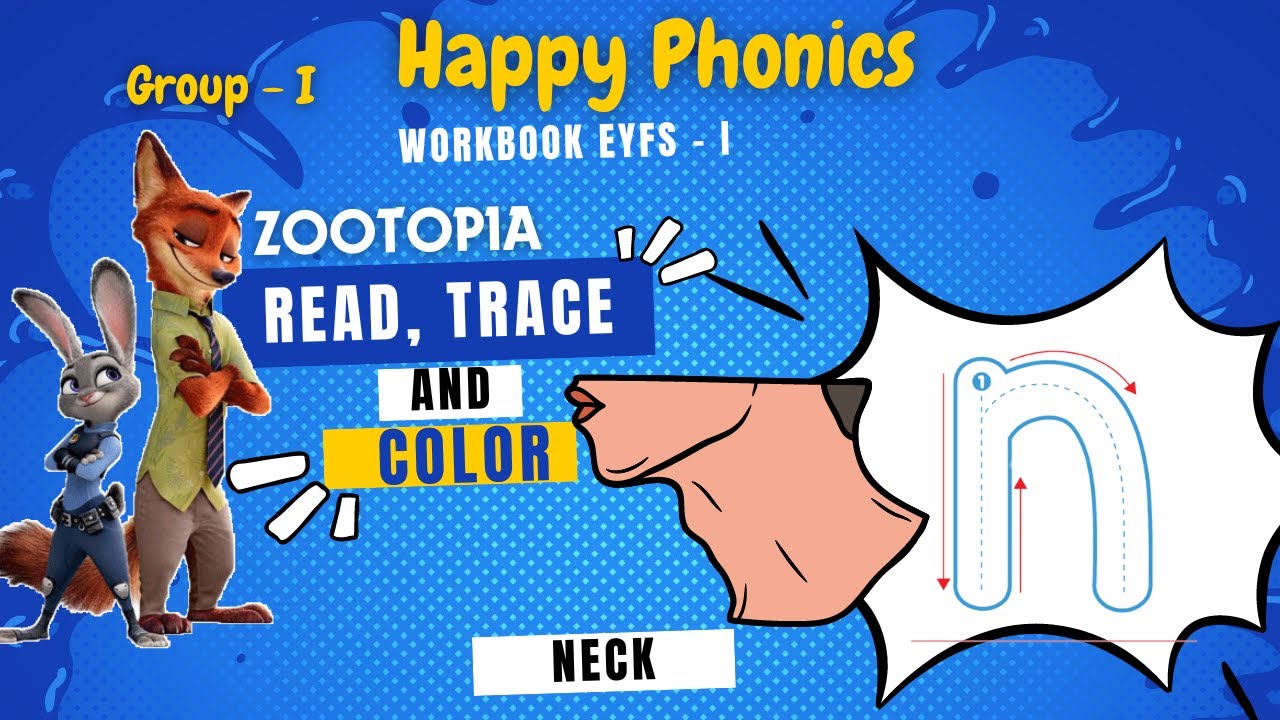 HAPPY PHONICS: Read, Trace & Write Letter 'n' | Formation letter 'n ...
