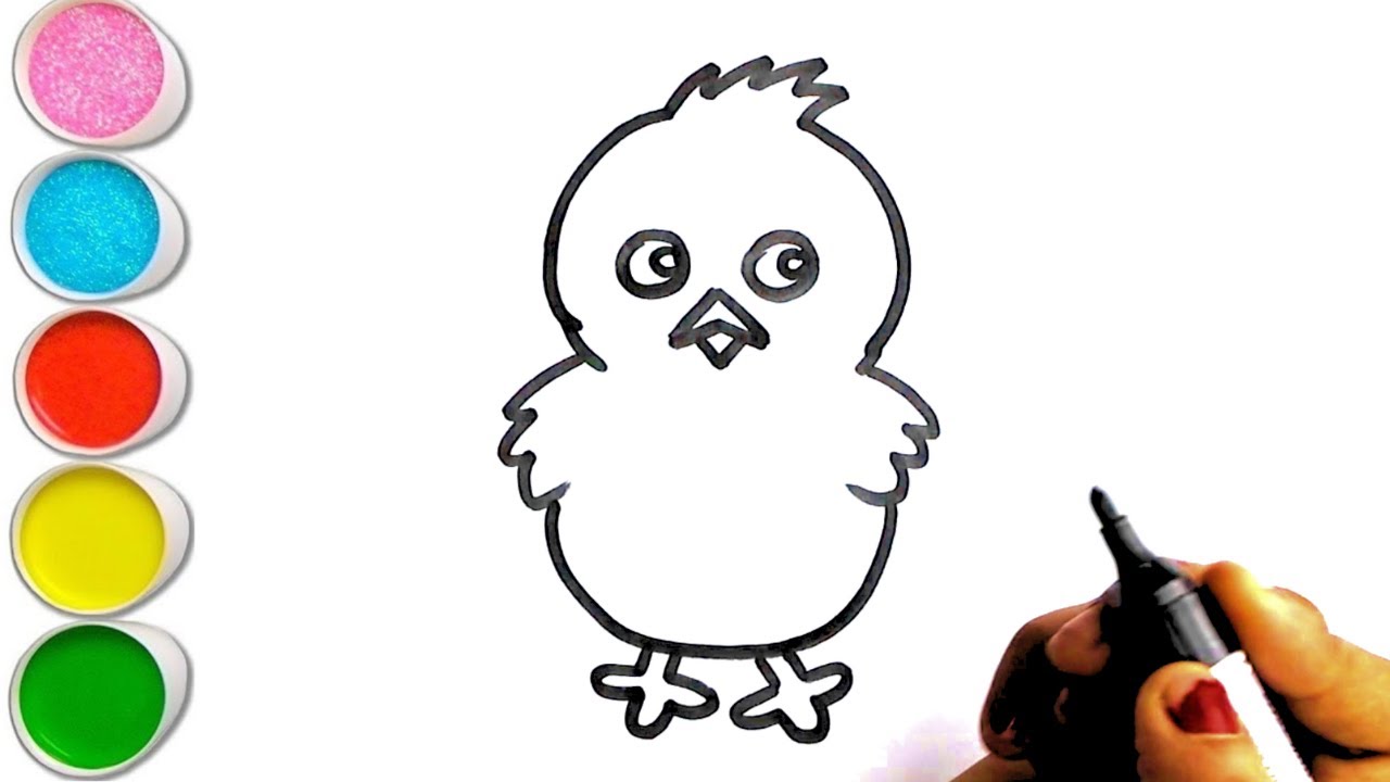 How to Draw a Cute Little Chick | Easy Baby Chick Drawing for Kids ...