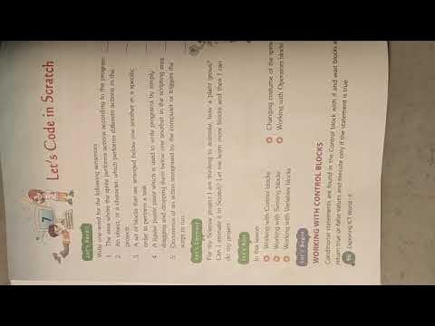 Class - 6th...Chapter - 7th...Let's Code in Scratch....From the Book ...