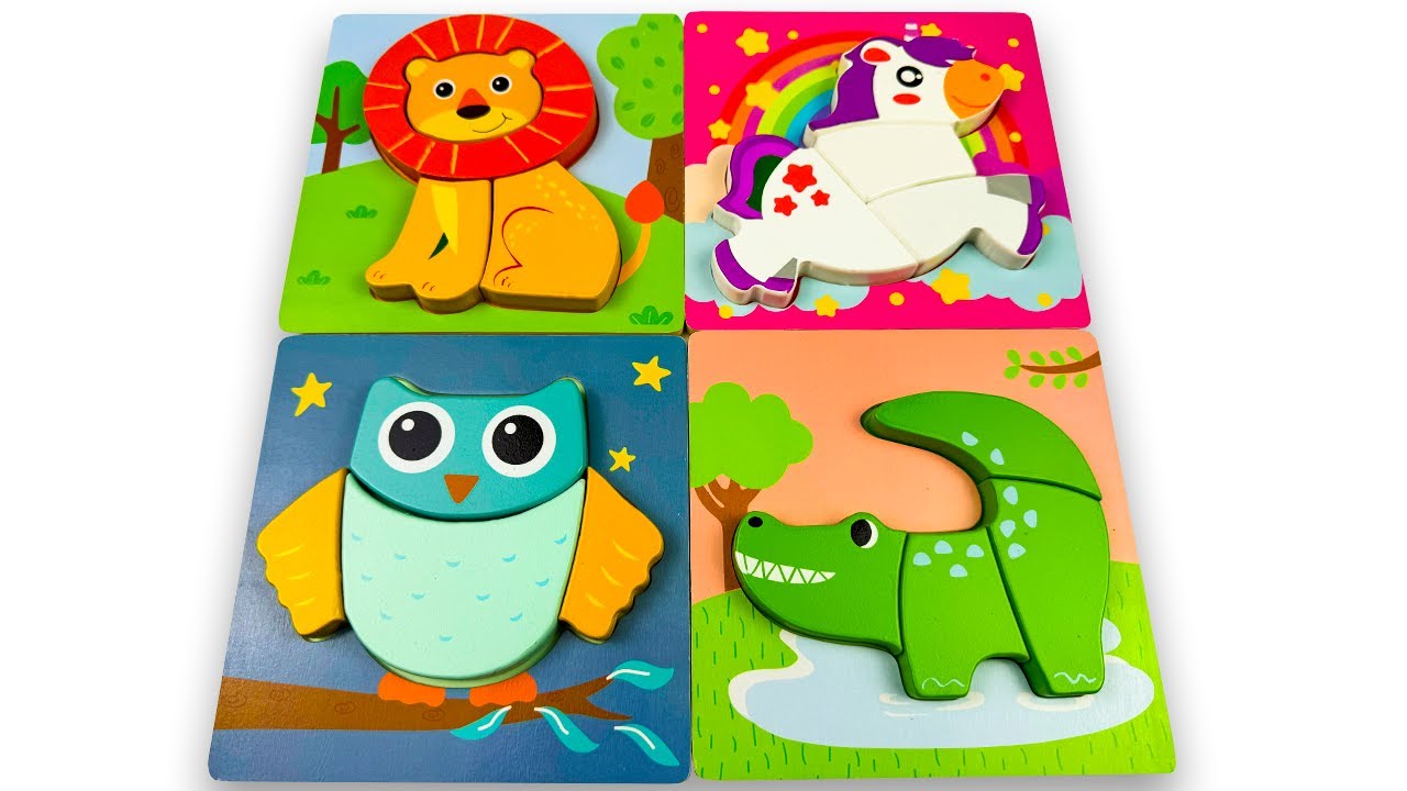 Best Learn Shapes with Animals Shape Matching Puzzle | Preschool ...