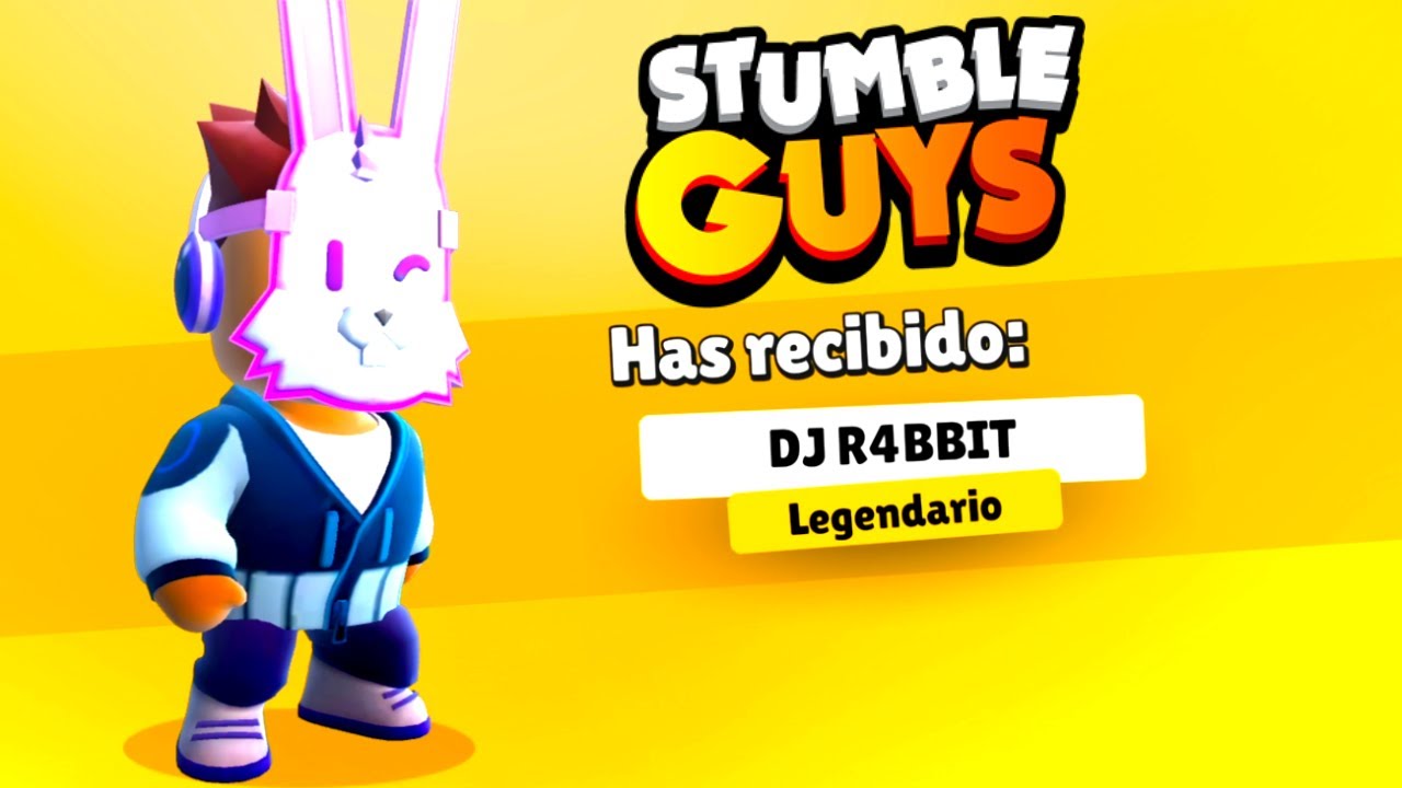 NUEVA SKIN EXCLUSIVA DJ R4BBIT EN STUMBLE GUYS - YouTube