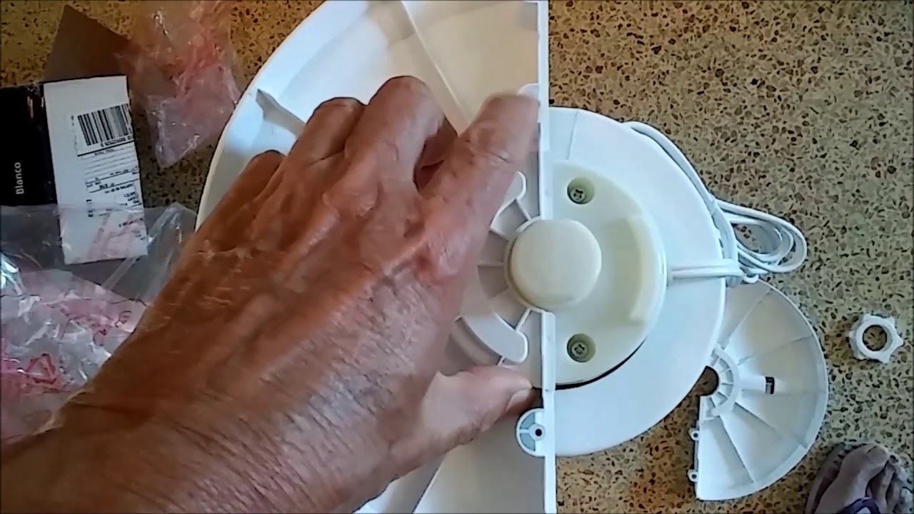 Assembling a tower fan with no screws and no tools needed - YouTube