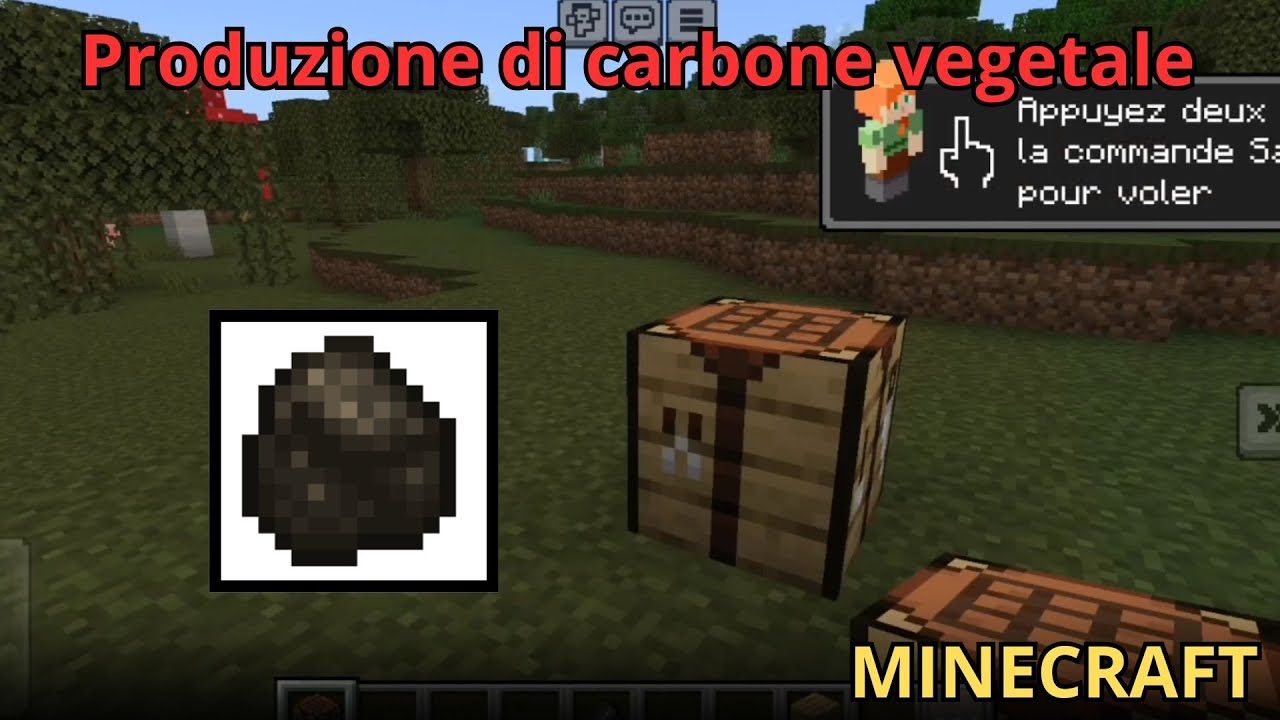 TUTORIAL COME FARE CARBONE SU MINECRAFT MOBILE FACILMENTE TUTORIAL ...