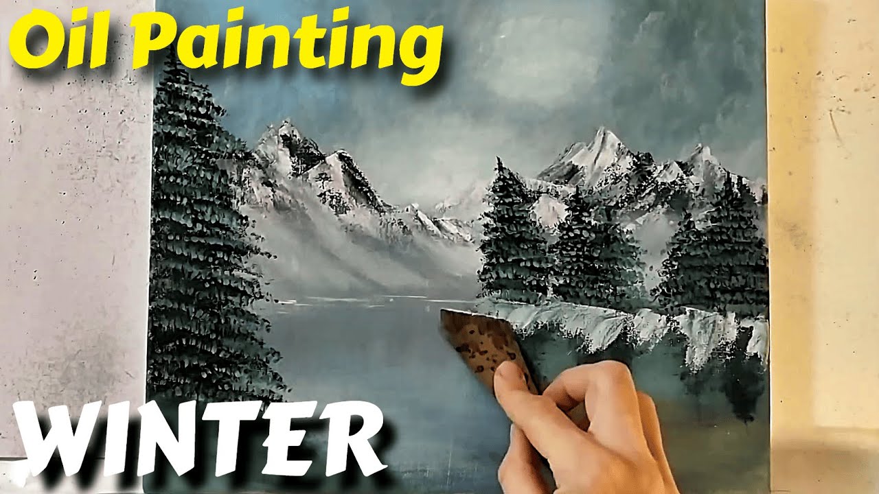 How to draw a winter mountain scene | DIY Lets draw it - YouTube