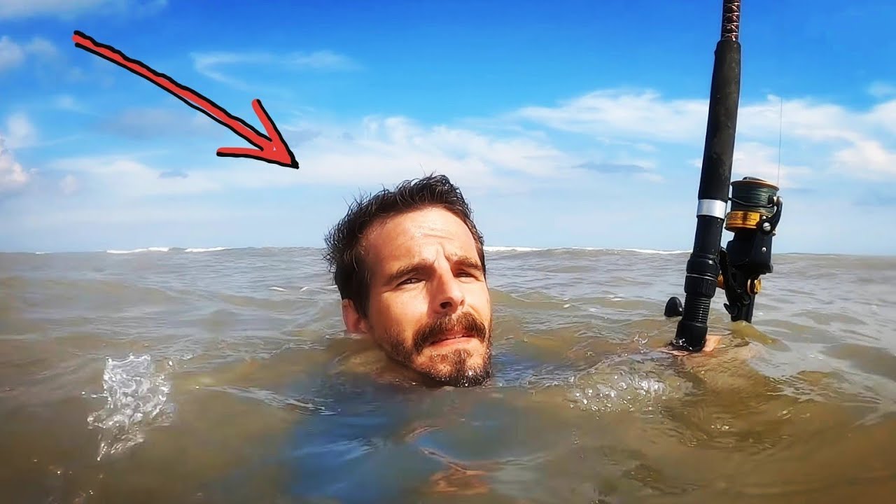 Surf Fishing in VERY DEEP WATER!!! - YouTube