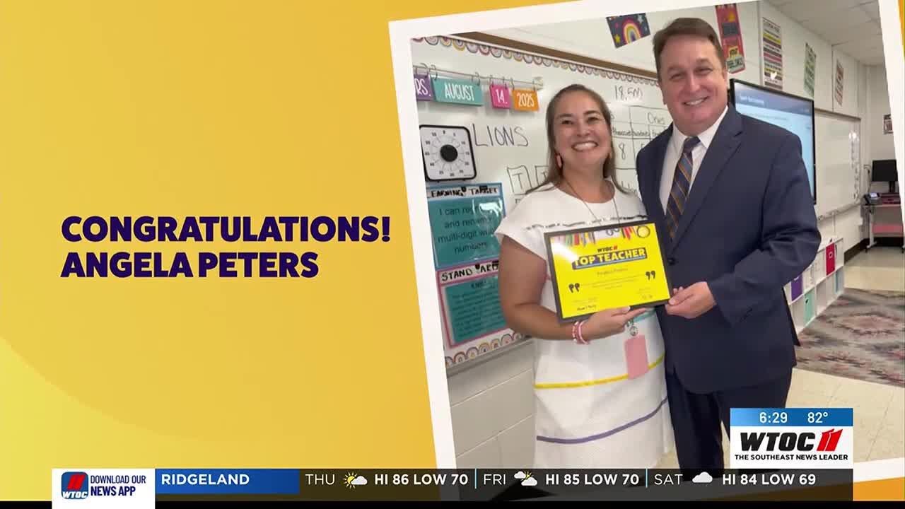 WTOC Top Teacher: Angela Peters - YouTube