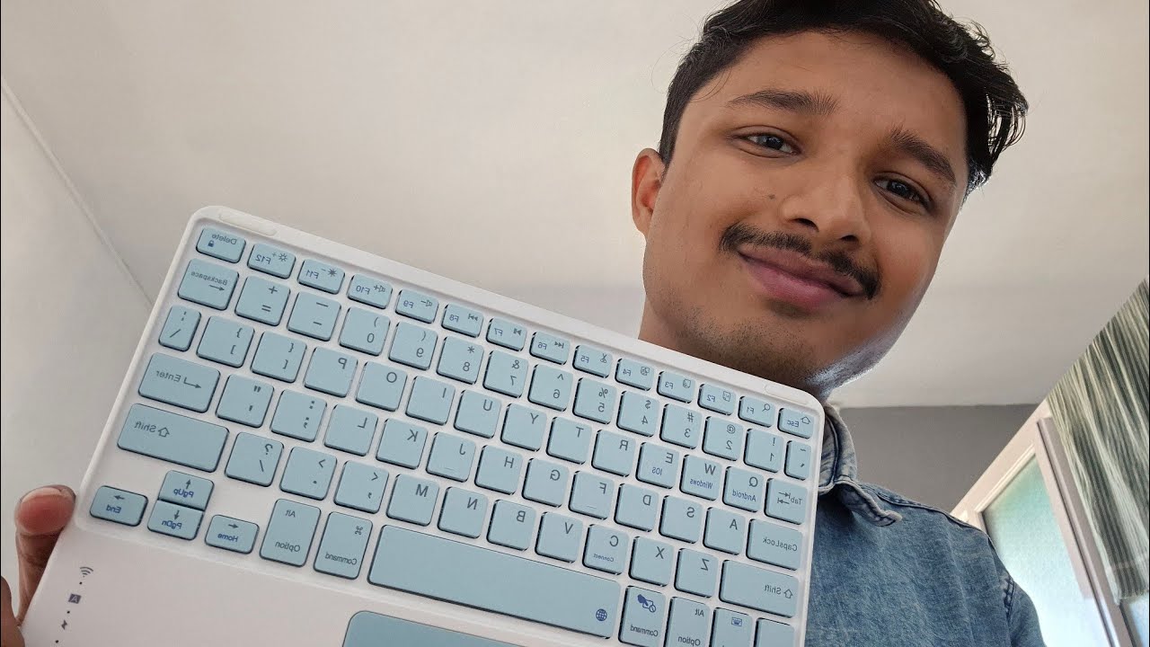 Wireless keyboard for my Samsung galaxy A9 plus 5g Tablet - YouTube
