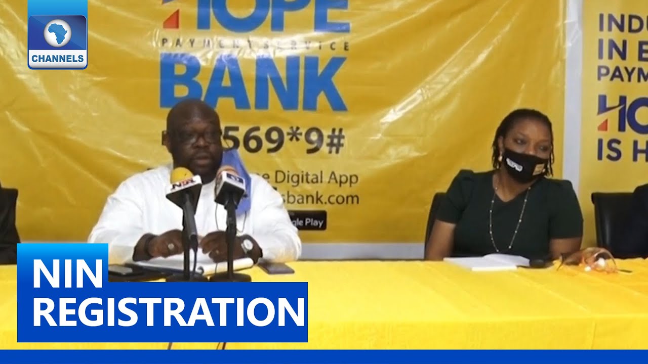 NIN Registration: Hope Payment Service Bank Partners FG To Register ...