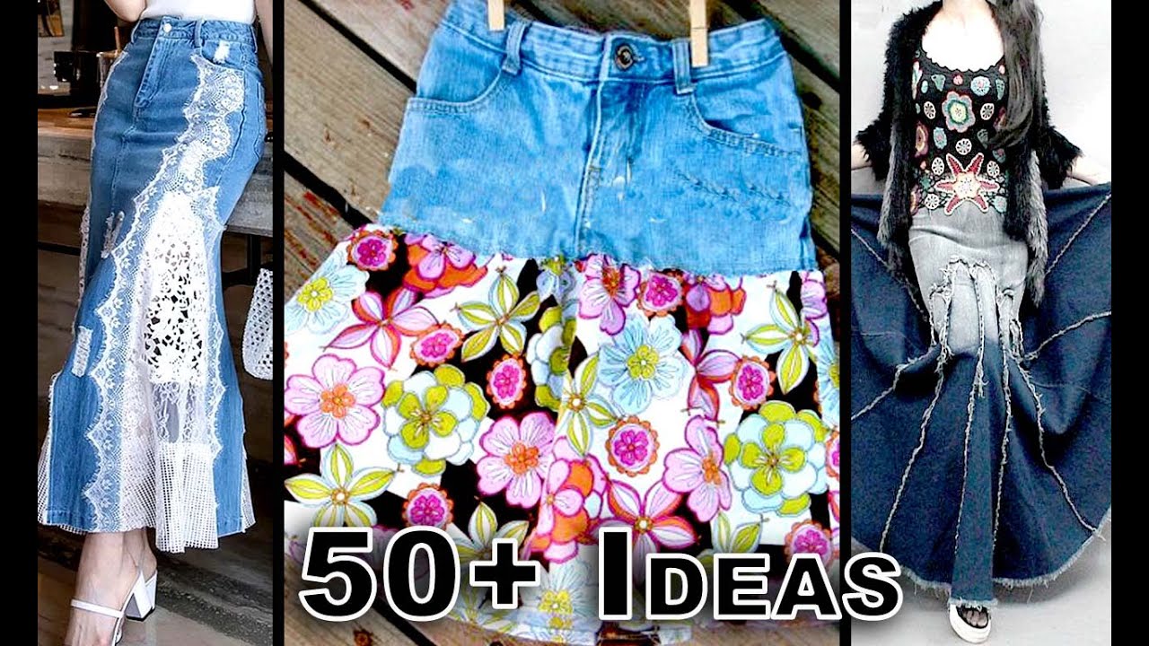 50+ Ideas to Upcycle Your Jeans into a Masterpiece - YouTube