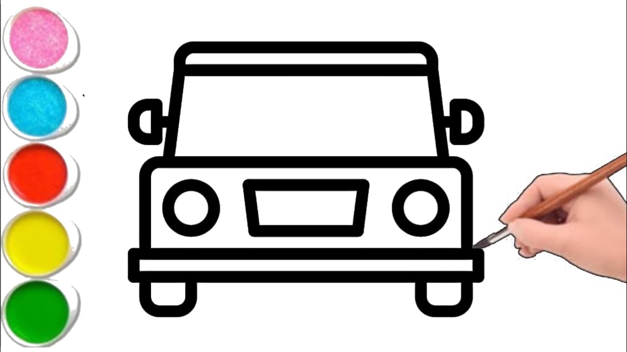 Car drawing for kids | how to draw a car for kids 🚘🚗 | toddler drawing ...