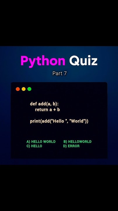 Comment Your Answer || #learnpython #pythonquiz #reallearning - YouTube