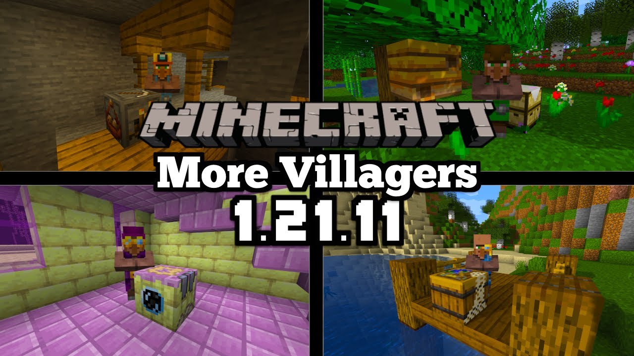*NEW* More Villagers Mod Update - Minecraft 1.21.11 (Mod Showcase ...