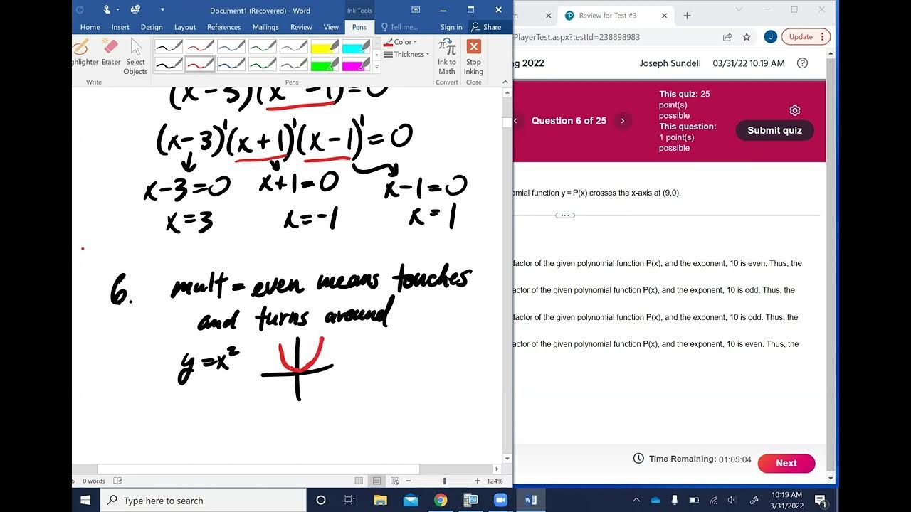 College Algebra - Review for Test 3 - YouTube