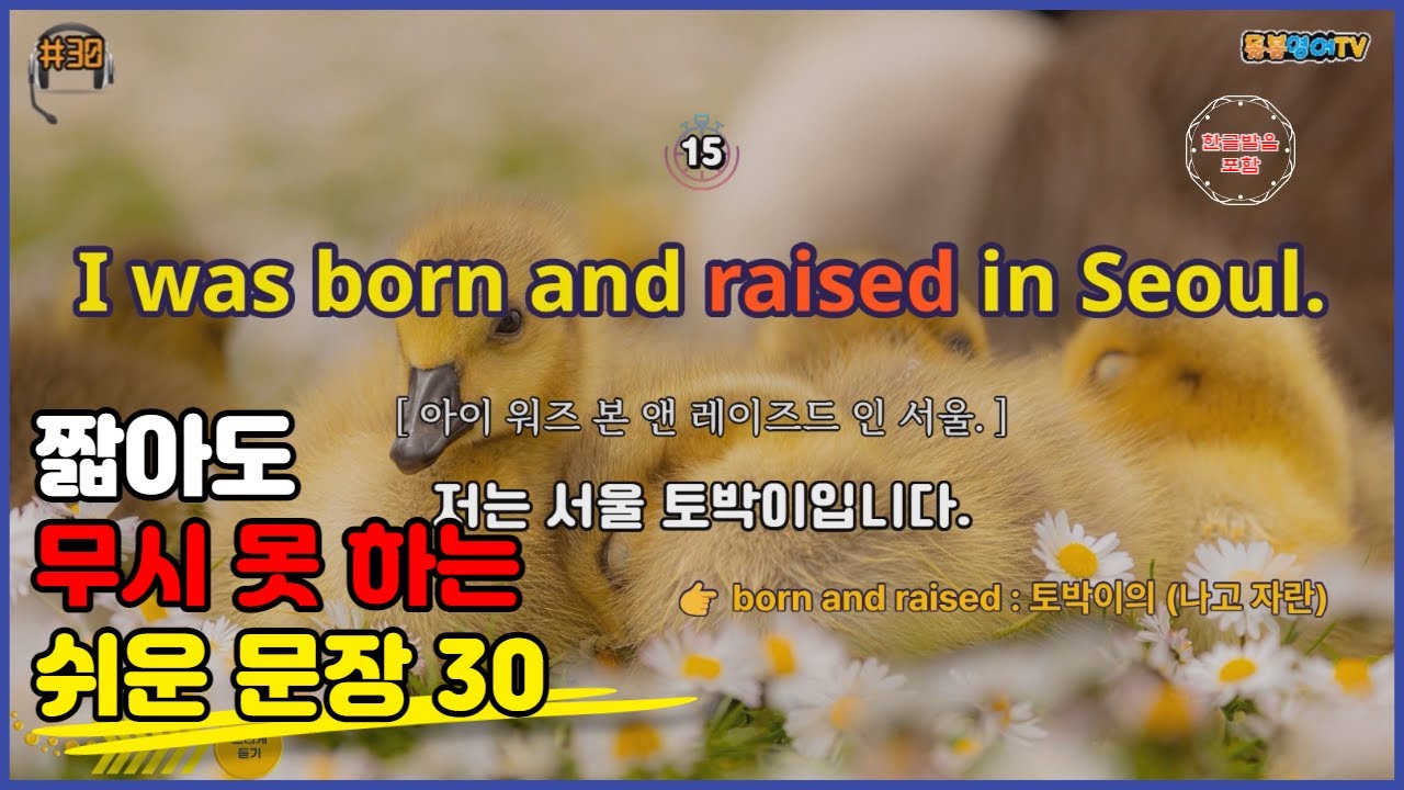 생활영어 먼저 쉬운 문장으로 반복해서 들어 보세요 짧아도 무시 못 하는 유용한 영어 회화 30문장입니다 듣고 확인해