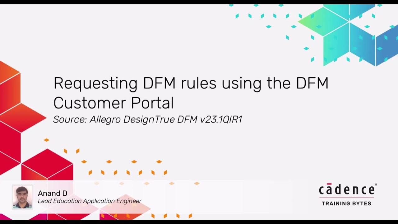 Requesting DFM rules using the DFM Customer Portal - YouTube