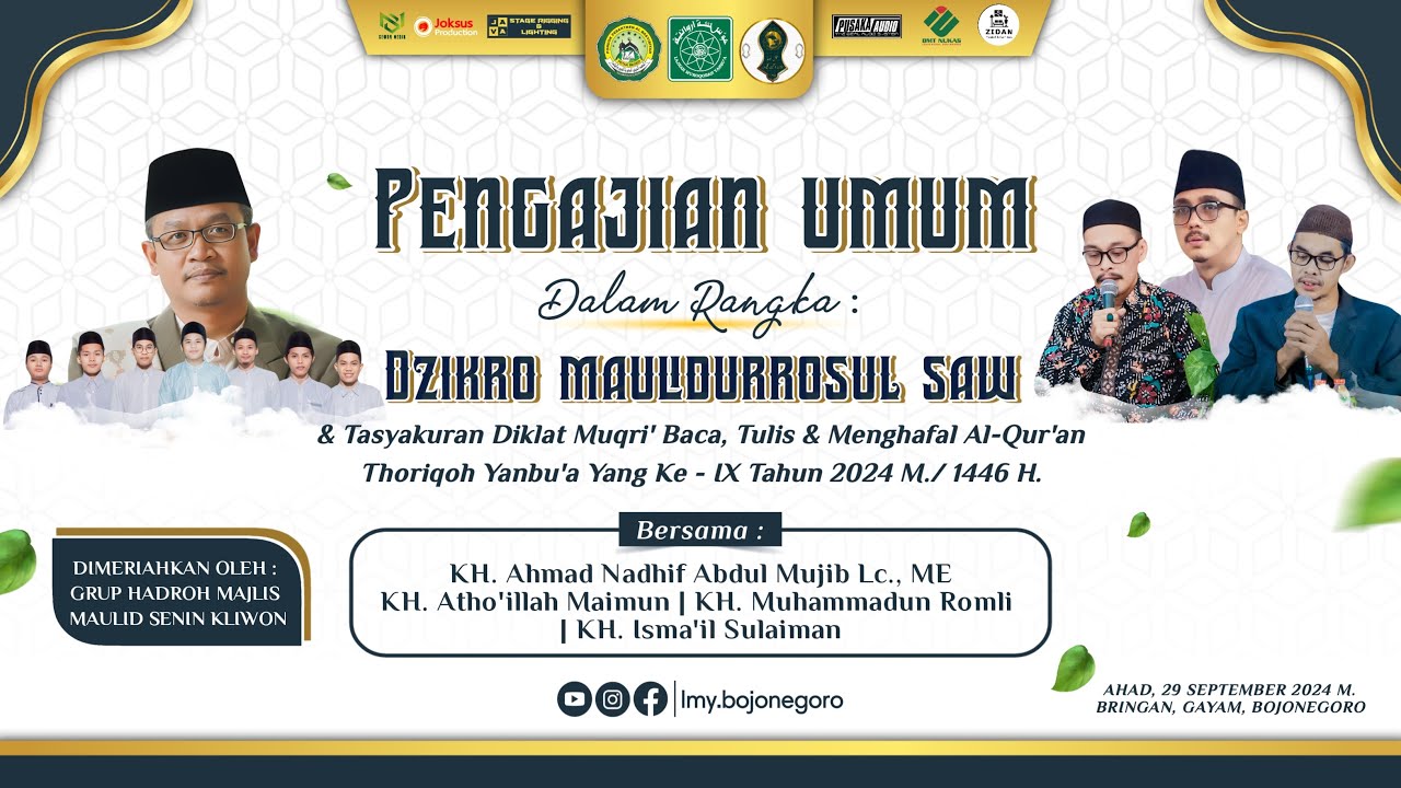 🔴 LIVE | PENGAJIAN UMUM (MAULID NABI MUHAMMAD SAW & TASYAKURAN DIKLAT ...