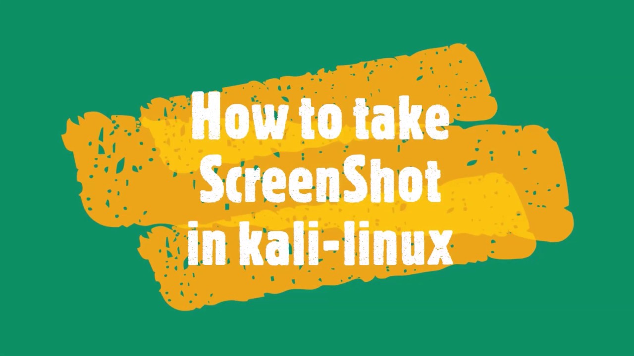 how to take screenshot in kali linux - YouTube